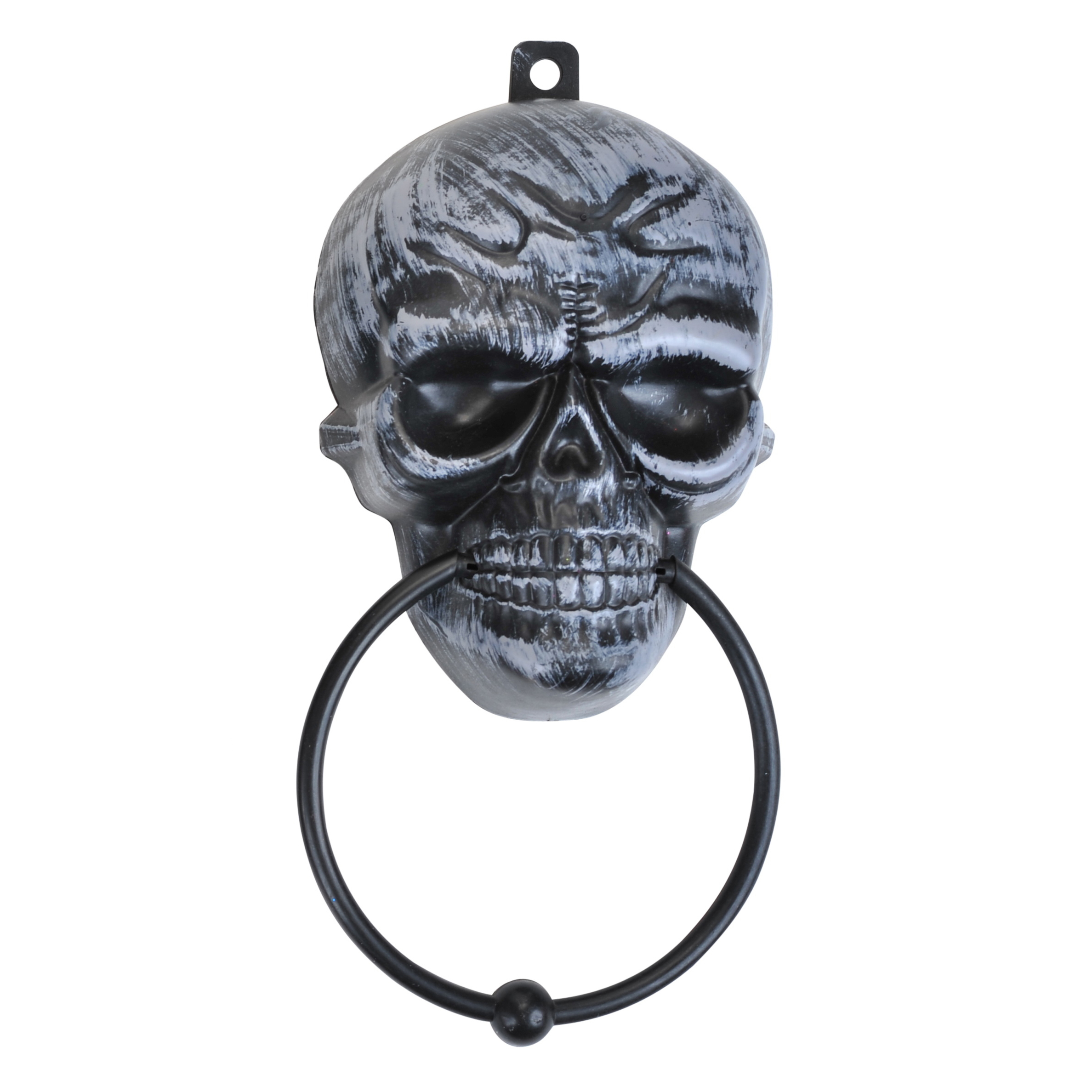 Real Working Skull Skeleton Metal Knocker 11" x 5" Hanging Decoration ...