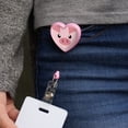 Pig Face Farm Animal Heart Lanyard Retractable Reel Badge ID Card ...