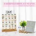 Sfugno Wooden Earring Display Stand with Metal Hooks, Portable Jewelry ...