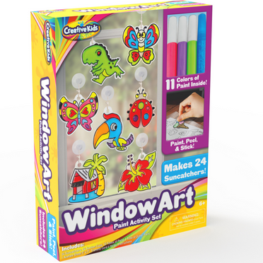 VHALE DIY Kids Suncatchers Craft Kit, Stained Glass Effect, Window Art ...