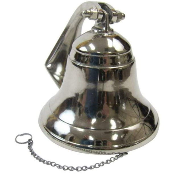 8" Aluminum Hanging Bell (Nickel Polished) - Walmart.com