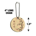 Cherry Blossom Tree Pink Japanese Wood Wooden Round Keychain Key Chain ...
