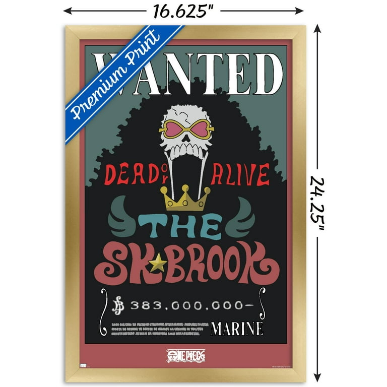 Humming Brook Wanted Poster Anime Brook Wanted Poster 42CM | One Piece