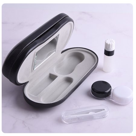 2-in-1 Double Sided Portable Eyeglasses Storage Case with Built-in ...