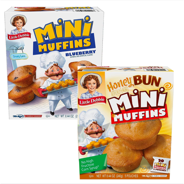 Little Debbie Strawberry Shortcake Rolls Mini Muffins, 6 Boxes, 30 ...