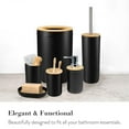 Cerbior Bamboo Bathroom Accessory Set 6 Pieces Bath Set Soap Dish