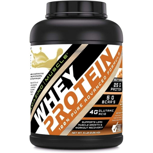 Amazing Muscle Whey Protein Isolate & Concentrate Blend Supplement ...