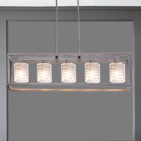 Percival Black 4-Light Pendant with Clear Glass Shade - Walmart.com ...