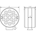 Grand General 3" Pearl Double Faced Amber/Red LED Pedestal Light in ...