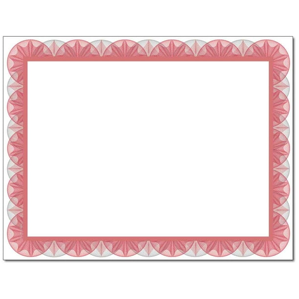 Red Spiral Laser & Inkjet Certificate Border Paper, 25 Sheets - Walmart.com
