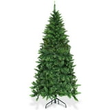 Costway 6ft Pre-lit PVC Artificial Half Christmas Tree 250 LED Lights ...