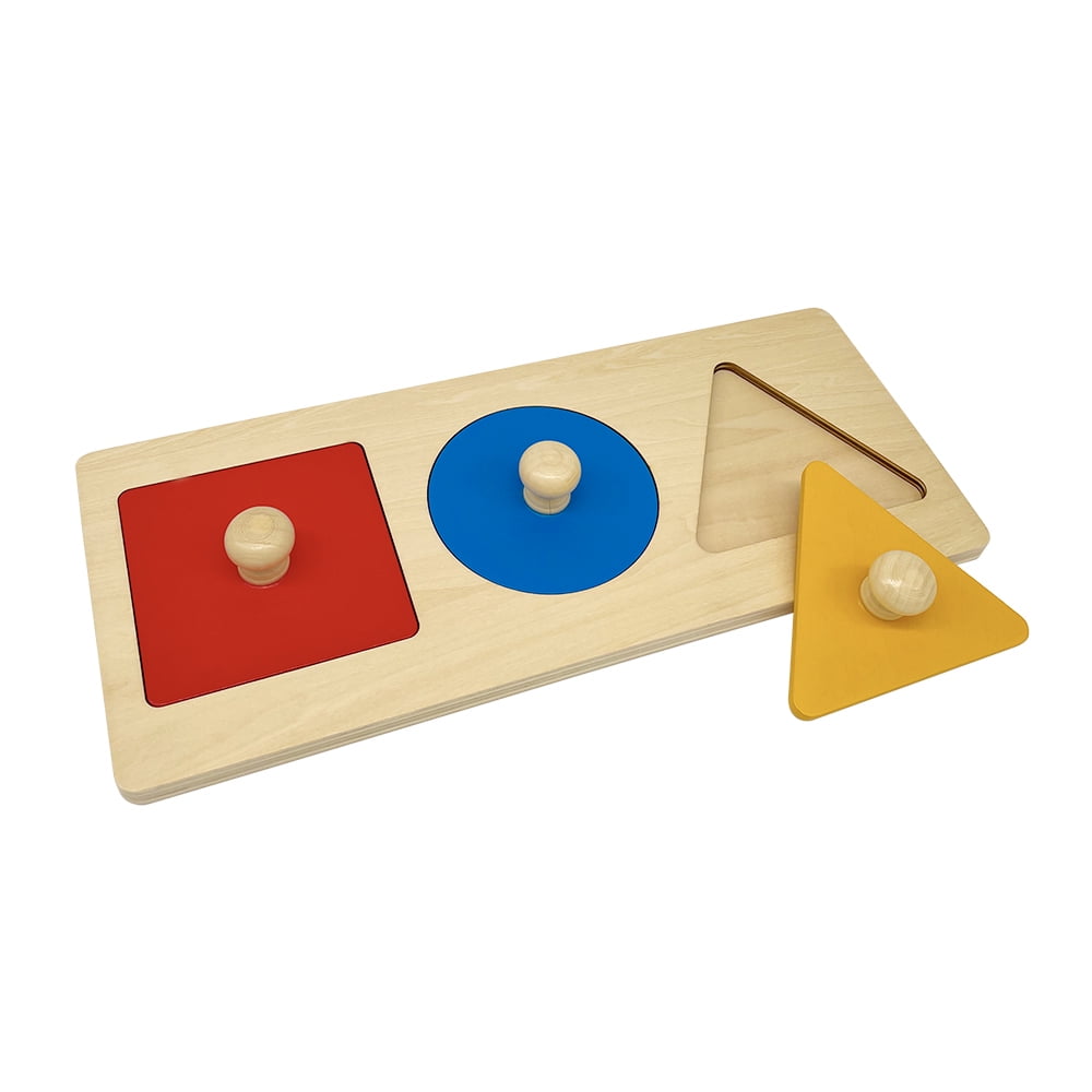SGVV90 Montessori Wooden Geometric Shape Puzzle Multiple Shape Puzzle ...
