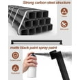 7FT Square Tube Handrail for Indoor Stair,Matte Black Industrial Metal ...