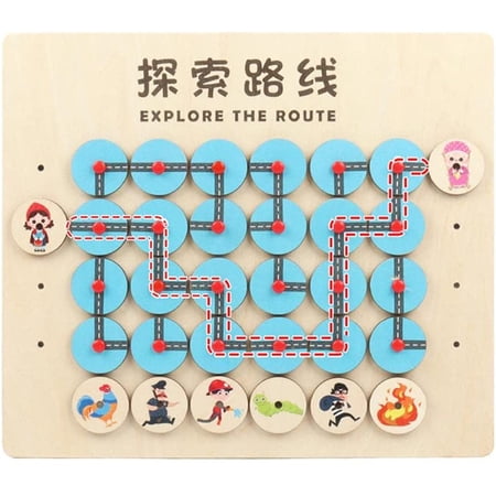 IBAOLEAWooden Maze Board Kids Logical Thinking Training for 4 5 6 Year ...