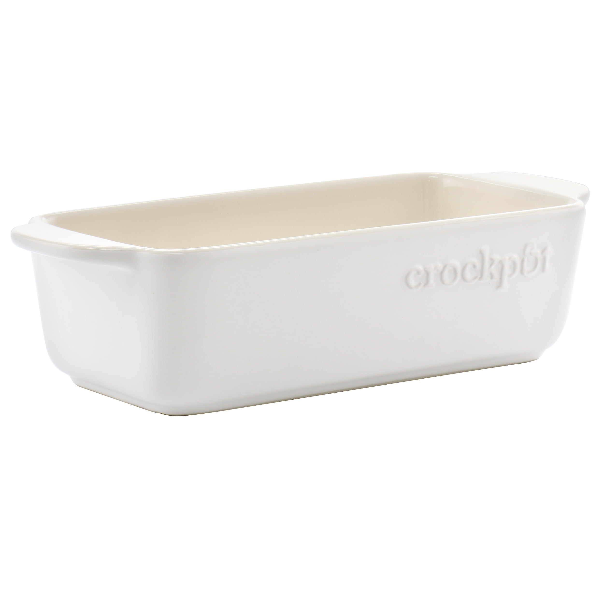 Crockpot Artisan 1.25 Quart Rectangular Stoneware Bake Pan in Cream ...