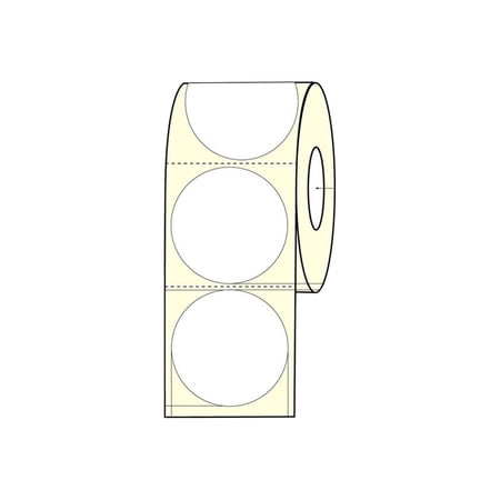 DuraFast - Permanent adhesive - perforated - white - 2.5 in round 400 ...