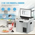 Sycees Countertop Ice Machine, 44lbs/24H, 2 in 1 Maker & Shaver, Auto ...