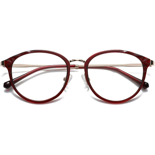 Blue Light Blocking Glasses for Women Eye Strain Glasses Round TR90 ...