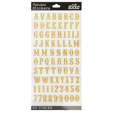 Sticko Silver Foil Alphabet Stickers, 86 Piece - Walmart.com