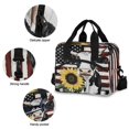 ALAZA Cow with Flag Sunflower Insulated Lunch Box Large Reusable Cooler ...