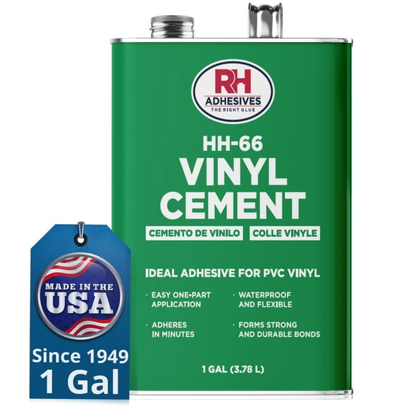 RH Adhesives HH-66 Vinyl Cement, 4 oz can, Clear Adhesive for PVC Vinyl ...