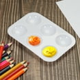 6 Pack Wells Rectangular Plastic Paint Palette Tray Painting Pallet ...