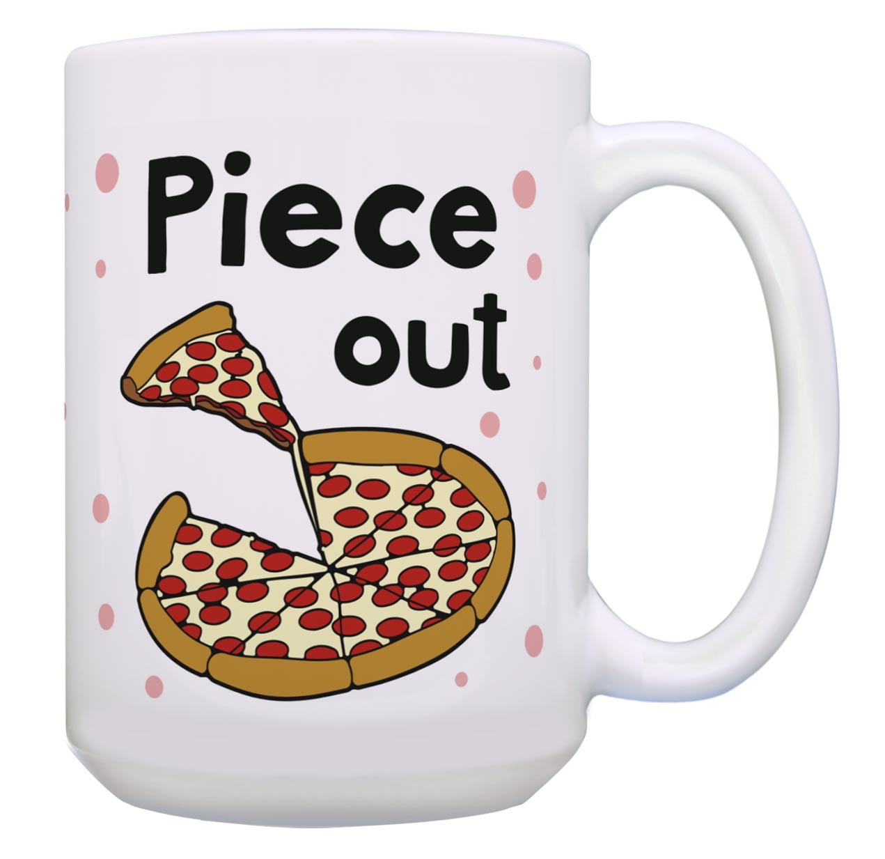 ThisWear Dad Joke Mug UFO Pizza Abduction Pizza Slice Line Art 15oz ...