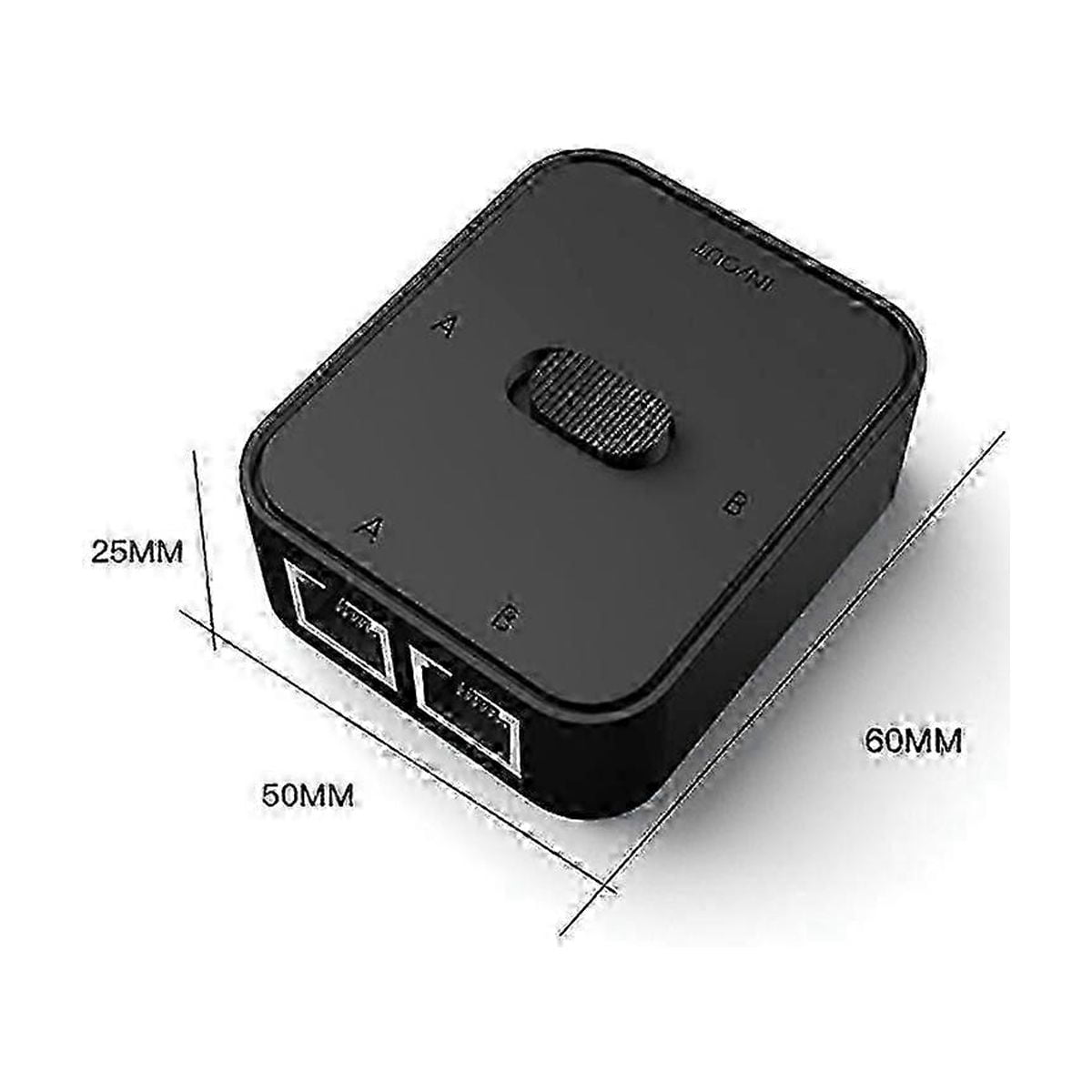 2 Port RJ45 LAN CAT6 Network Switch Selector 1000Mbps 2 in 1 Out/1 in 2 ...
