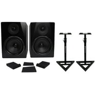 (2) Rockville DPM8B 8" Powered Studio Monitor Speakers + Isolation Feet ...