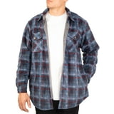 Wrangler Men's Sherpa Lined Flannel Heavyweight Shirt Jacket - Walmart.com