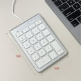 Macally Portable USB-C Number Pad Keyboard - Numeric Keypad for Mac and Windows PCs - 22 Keys ...
