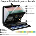 Gijjgole Fireproof Accordion File Organizer, Portable Waterproof ...