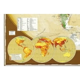 World Map Poster Large Classroom USA Wall Print, 24"x36", Unframed ...