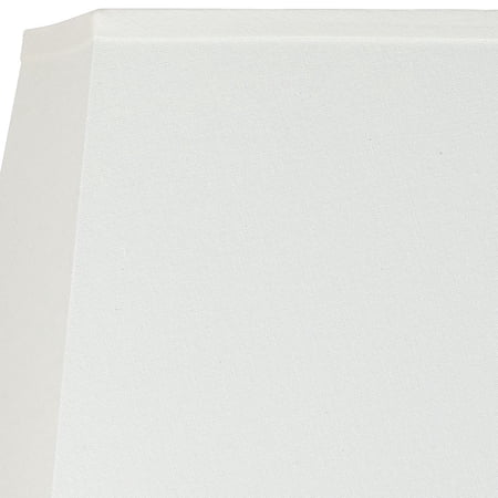 Springcrest Ivory Linen Large Rectangular Lamp Shade 14" Wide x 6" Deep ...