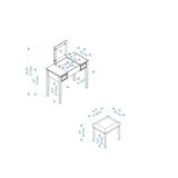 Linon Home Butterfly Vanity Set with Flip Top Mirror and Stool ...