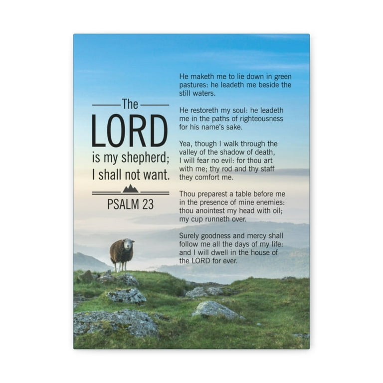 The Lord Is My Shepherd I Shall Not Want Bible Verse