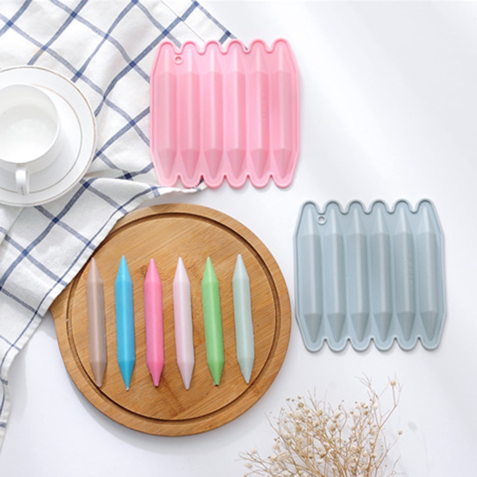 Dream Lifestyle 6-Cavity Crayon Mold Non-stick Flexible Multi-purpose ...