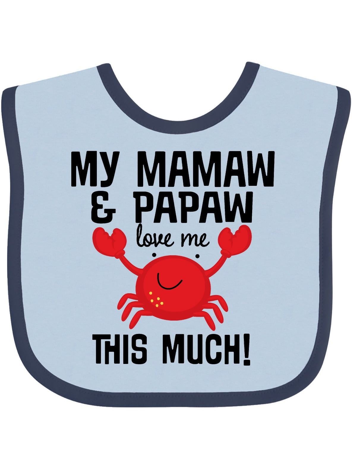 Inktastic Mamaw Papaw Love Me Gift Baby Boy or Baby Girl Bib - Walmart.com