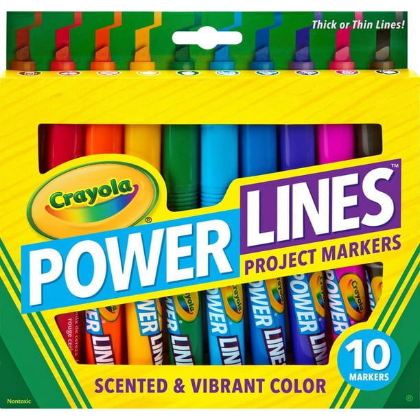 Crayola Power Lines Project Markers, 10 Count - Walmart.com - Walmart.com