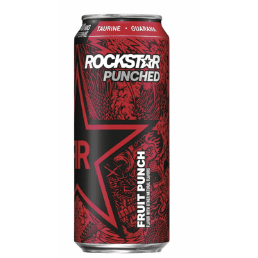 Rockstar Pure Zero Sugar Punched Fruit Punch Energy Drink, 16 oz Can ...