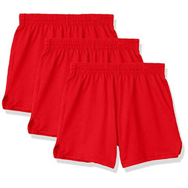 Soffe Girls' Authentic Cheer Short, Red, Medium (3-Pack) - Walmart.com