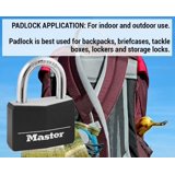 Master Lock Padlock, Covered Aluminum Lock, 1-9/16 in. Wide, Black ...