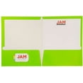 JAM School Assortment, Green, 7/Pack, 4 Glossy Folders, (2) 3/4 Inch ...