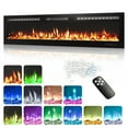 Studyset 90 Inch Wall Mounted Electric Fireplace, Touch Screen Heater ...