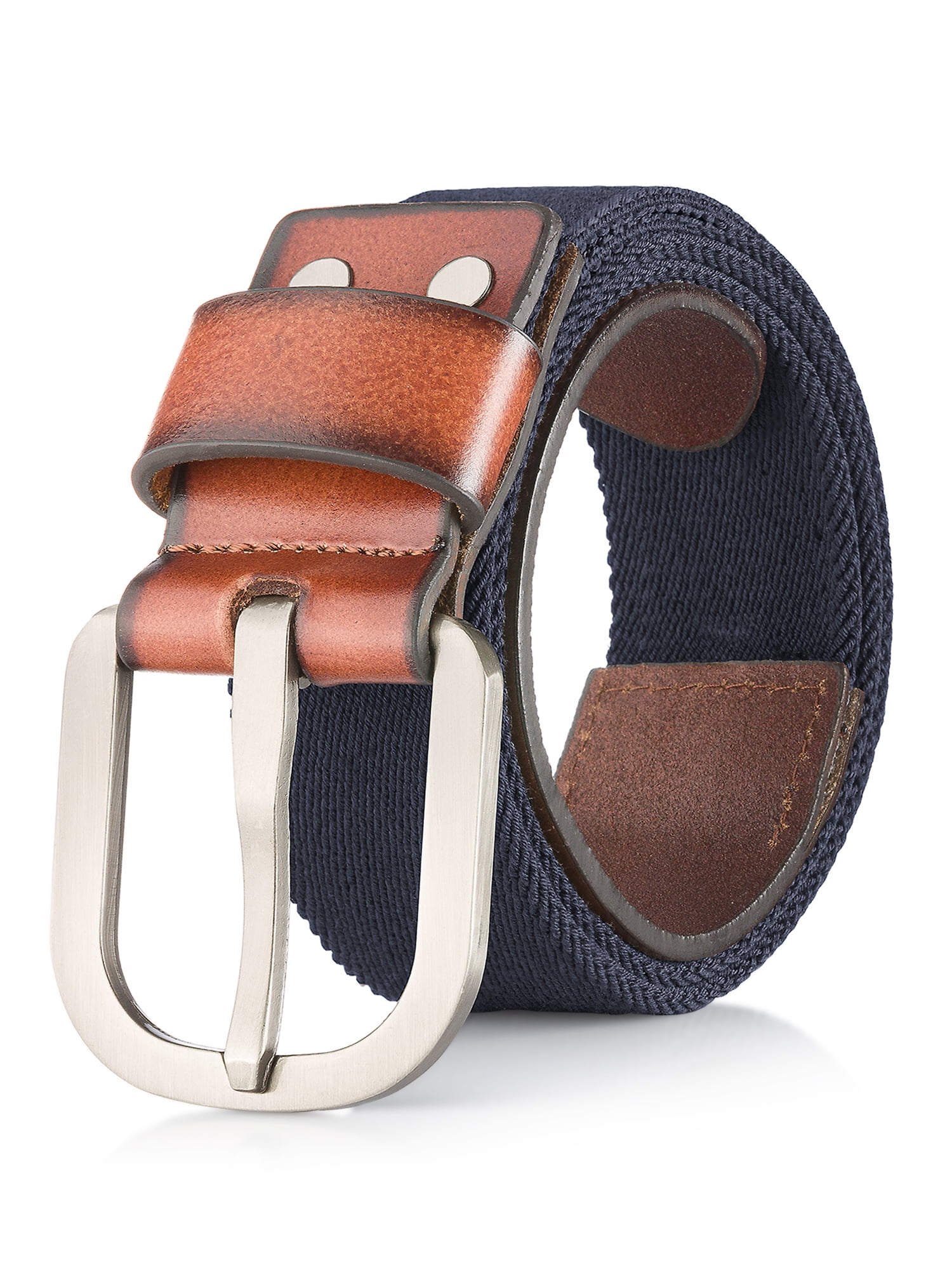Mio Marino Male Classic Flex Canvas Belt -1.5" Wide Adjustable Stretch ...