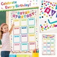 StlyGar 4Pc Birthday Chart Poster for Classroom 11 x 17 Inch Reusable ...