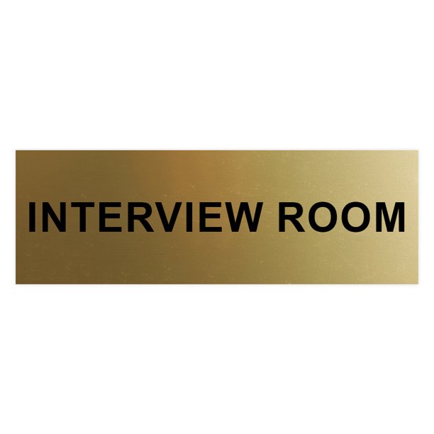 Basic Interview Room Sign (Brushed Gold) - Small - Walmart.com