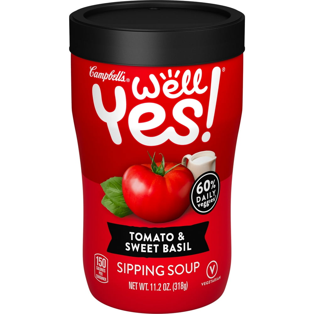 Campbells Well Yes Sipping Soup Vegetable Soup On The Go Tomato