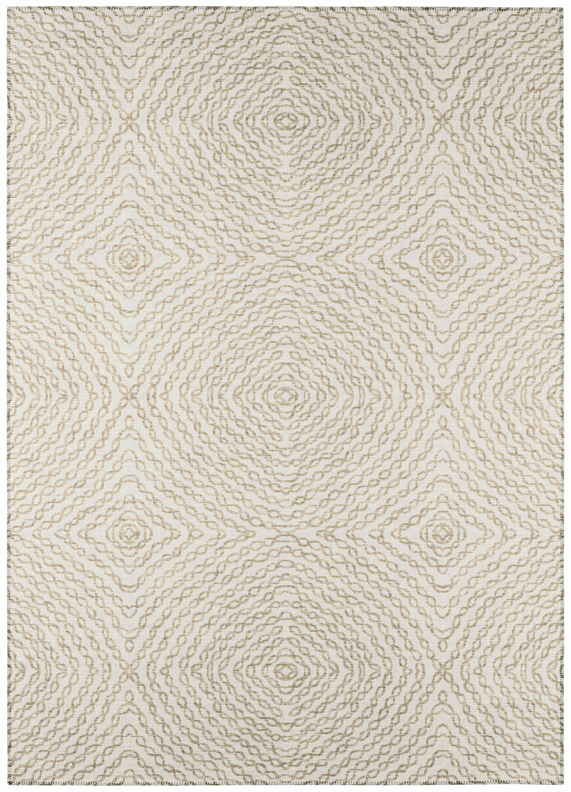 Bravado Indoor/Outdoor Beige Geometric 10' x 14' Non-Skid Area Rug ...