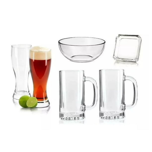 Juego para Bar 6 pz Vidrio Cervecero Botanero Libbey Libbey 1717304 ...